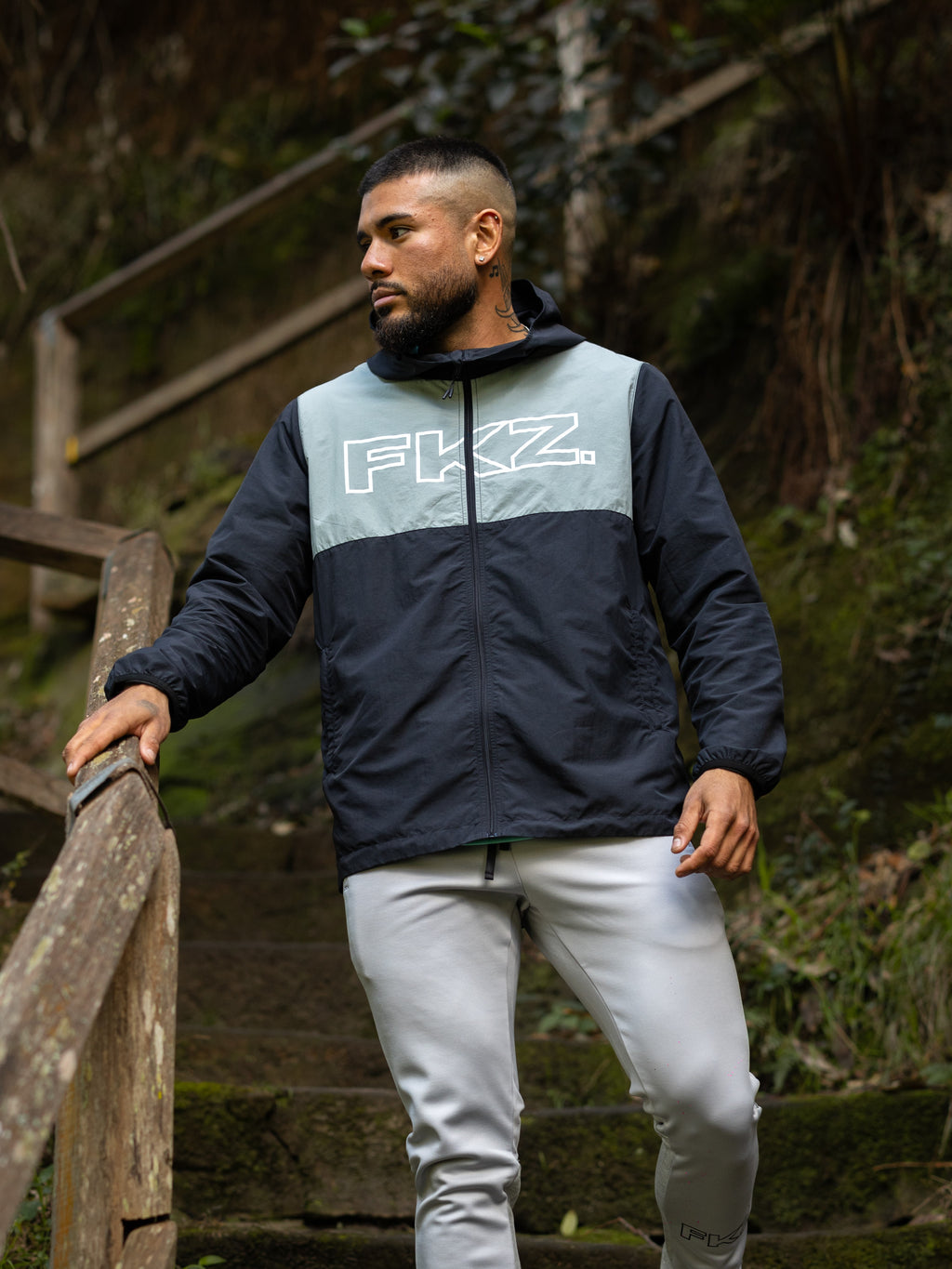 FKZ. SPRAY JACKET - BLACK/GREY – FKZ ACTIVE