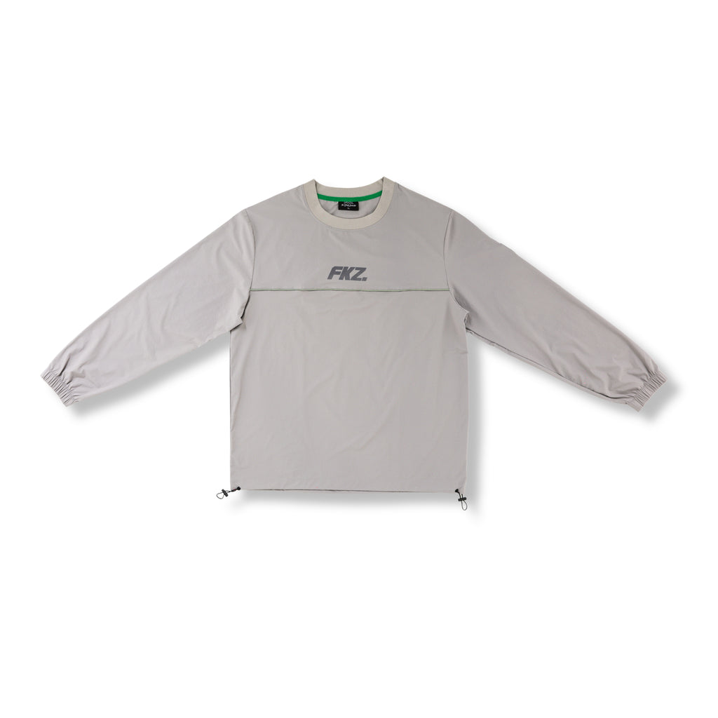 FKZ. CREWNECK WINDBREAKER - GREY/GREEN – FKZ ACTIVE