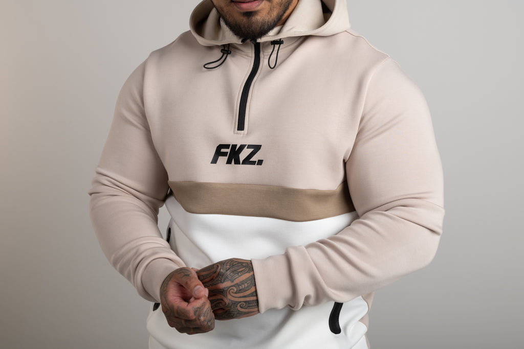FKZ. PERFORMANCE HOODIE - BEIGE – FKZ ACTIVE