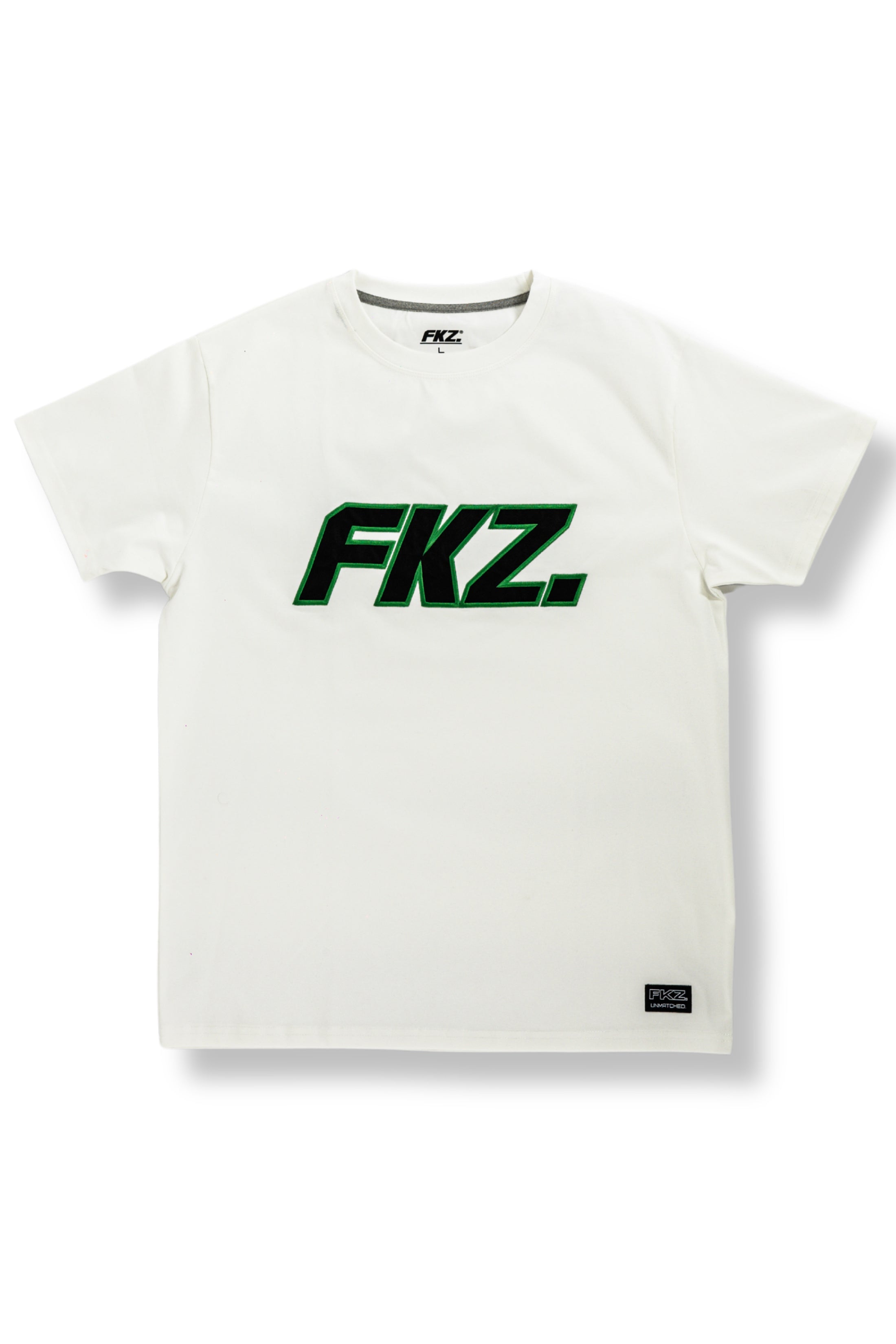 FKZ. LOGO TEE - OFF WHITE/GREEN – FKZ ACTIVE